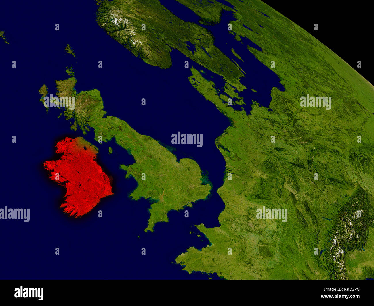 Ireland from space Stock Photo - Alamy