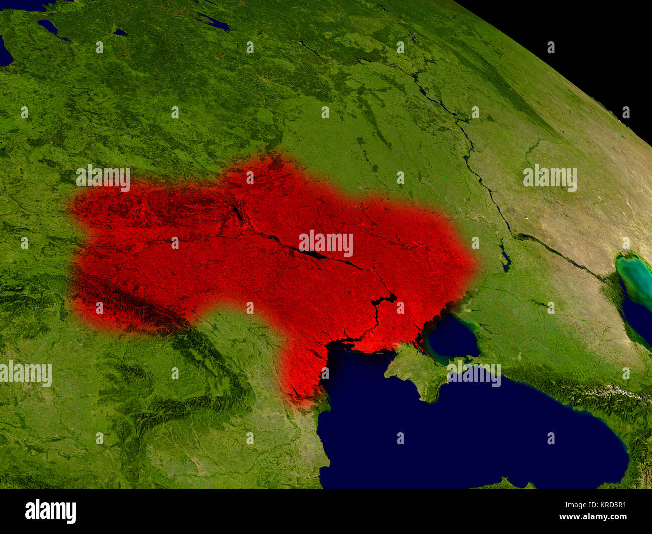 Ukraine from space Stock Photo - Alamy