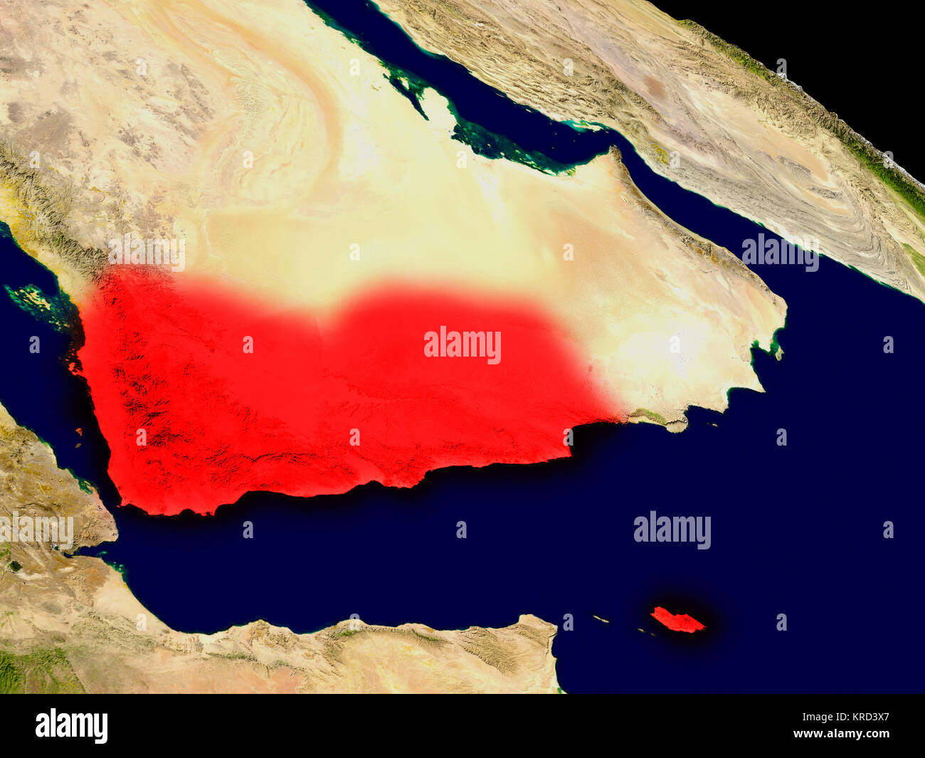 Yemen from orbit planet hi-res stock photography and images - Alamy