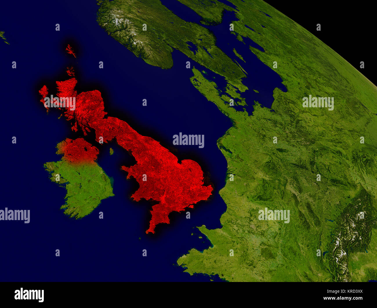 Uk from space satellite hi-res stock photography and images - Alamy
