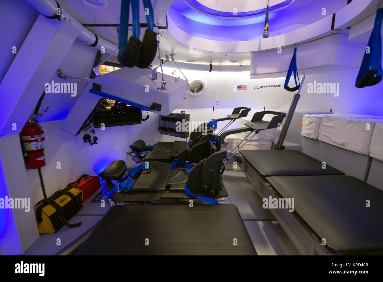 This is an interior view of The Boeing Company's CST-100 spacecraft ...