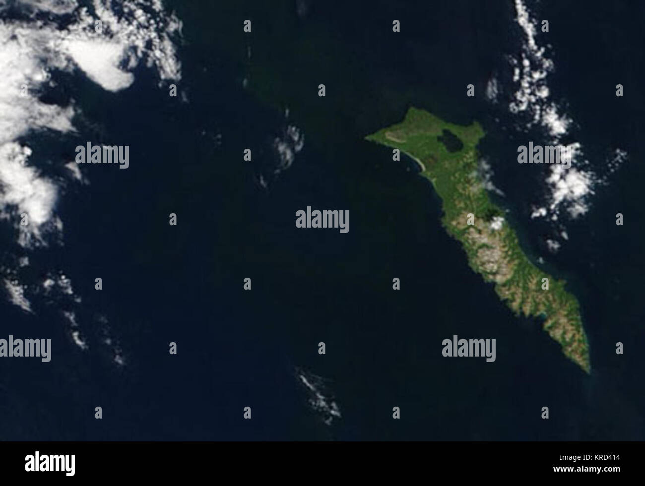 Bering Island MODIS Stock Photo - Alamy