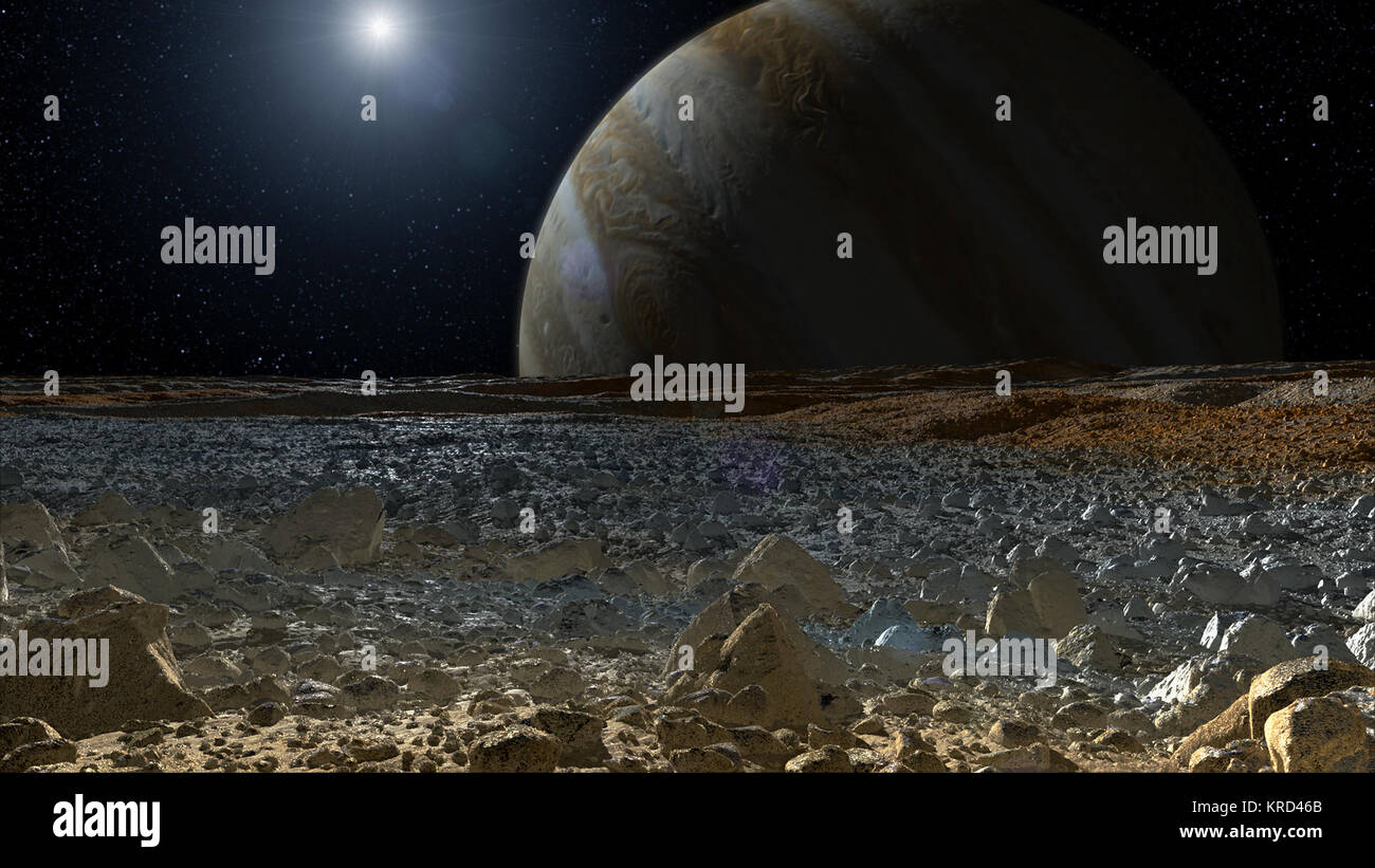 View from Europa's Surface (Artist's Concept Stock Photo - Alamy