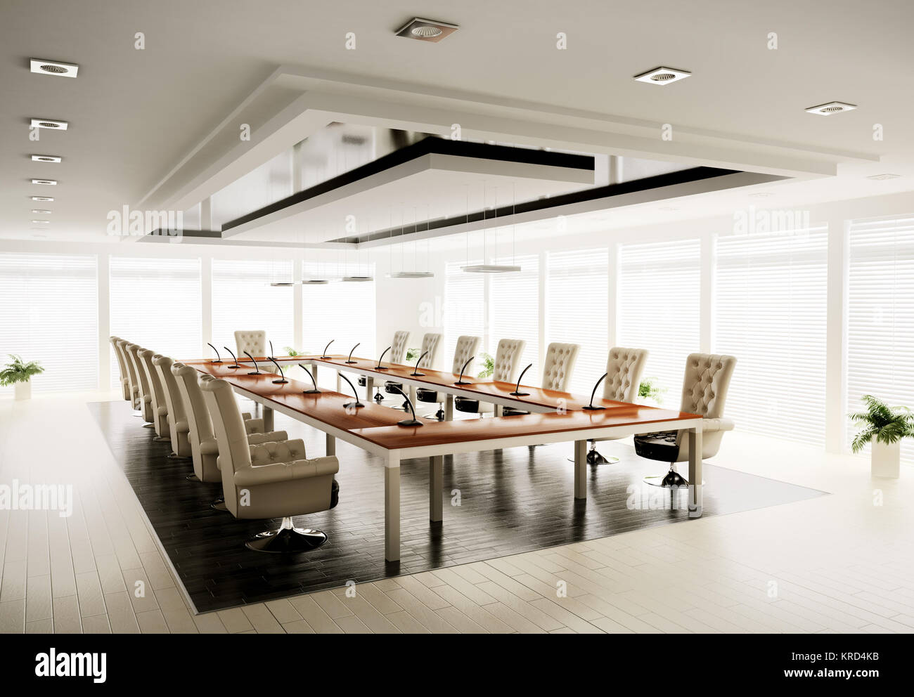 conference room interior 3d render Stock Photo - Alamy