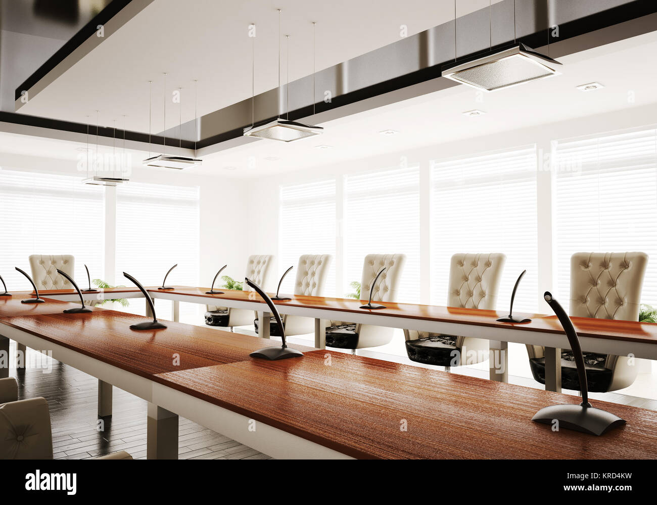 conference room interior 3d render Stock Photo - Alamy