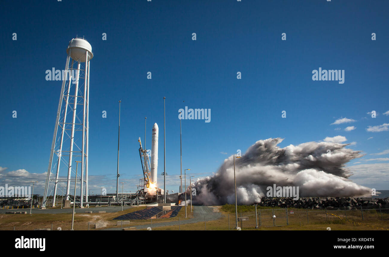 The Orbital Sciences Corporation Antares Rocket With The Cygnus Cargo