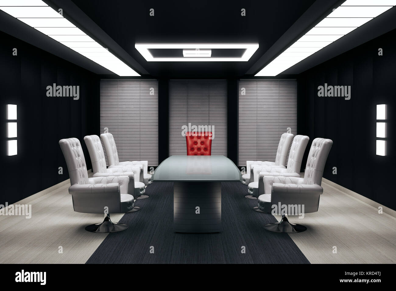 conference room 3d render Stock Photo - Alamy