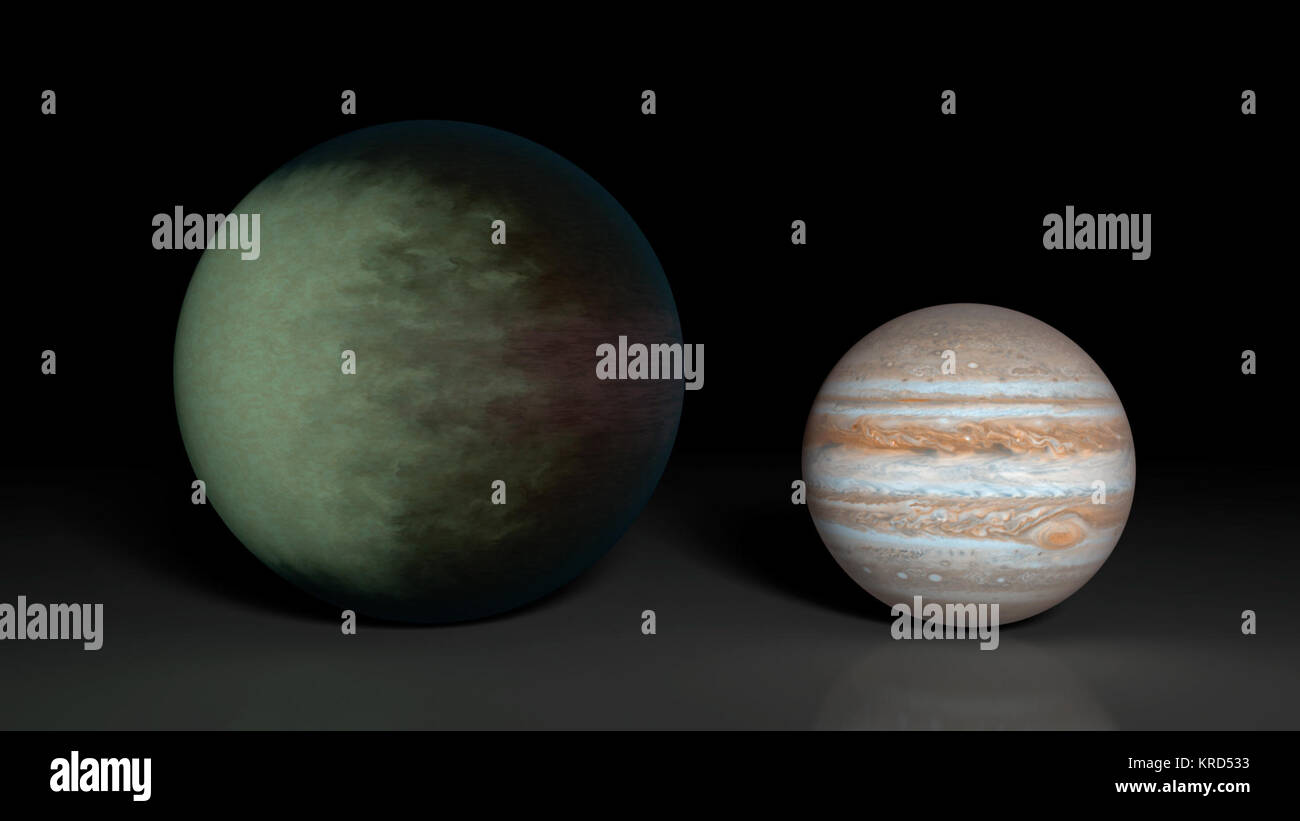 Partially Cloudy Skies on Kepler-7b (Artist's Concept Stock Photo - Alamy