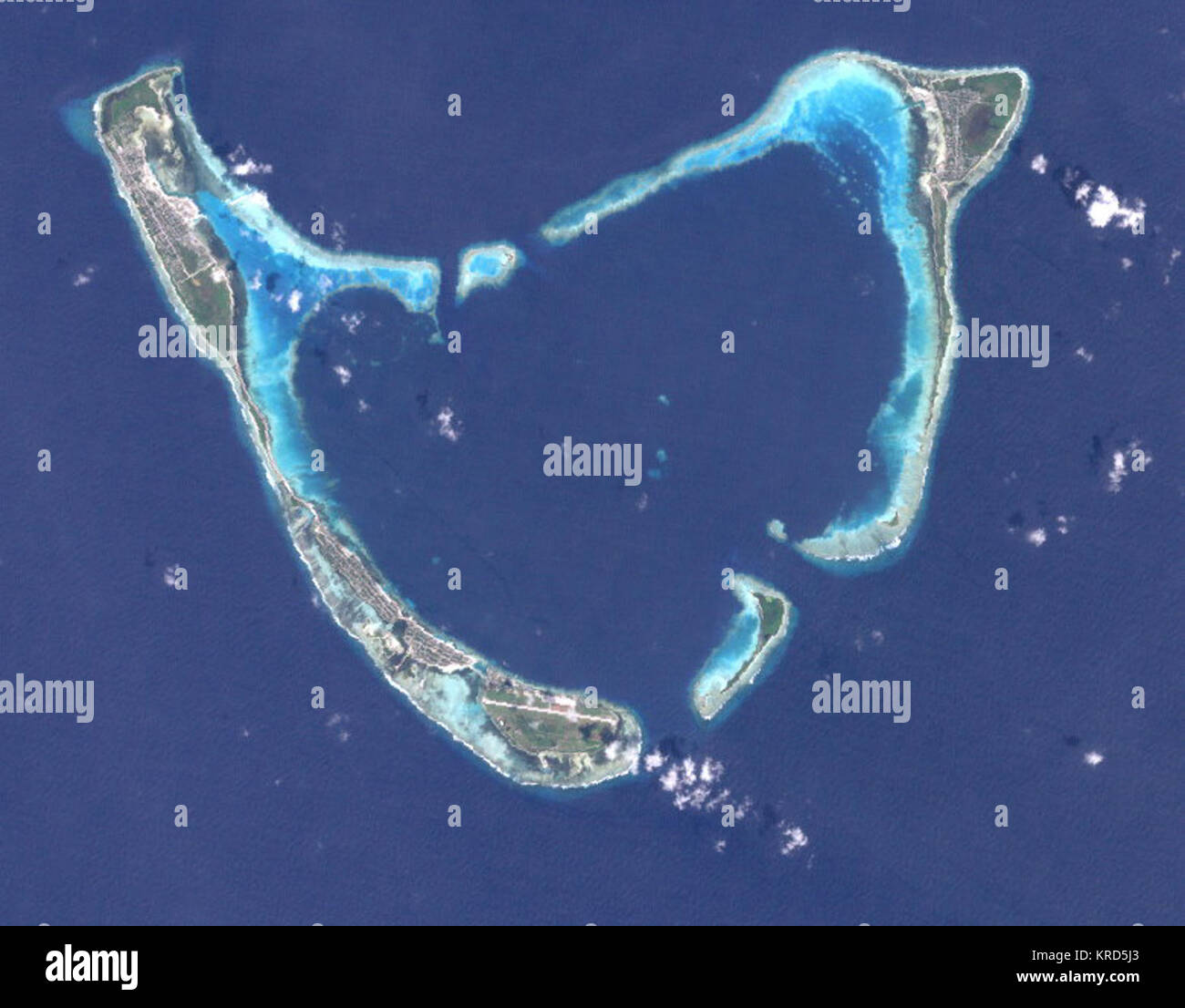 Addu Atoll (Landsat Stock Photo - Alamy