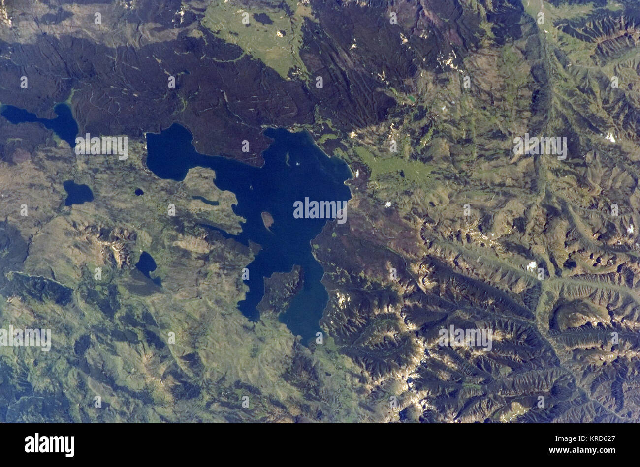 Yellowstone Lake from space Stock Photo - Alamy