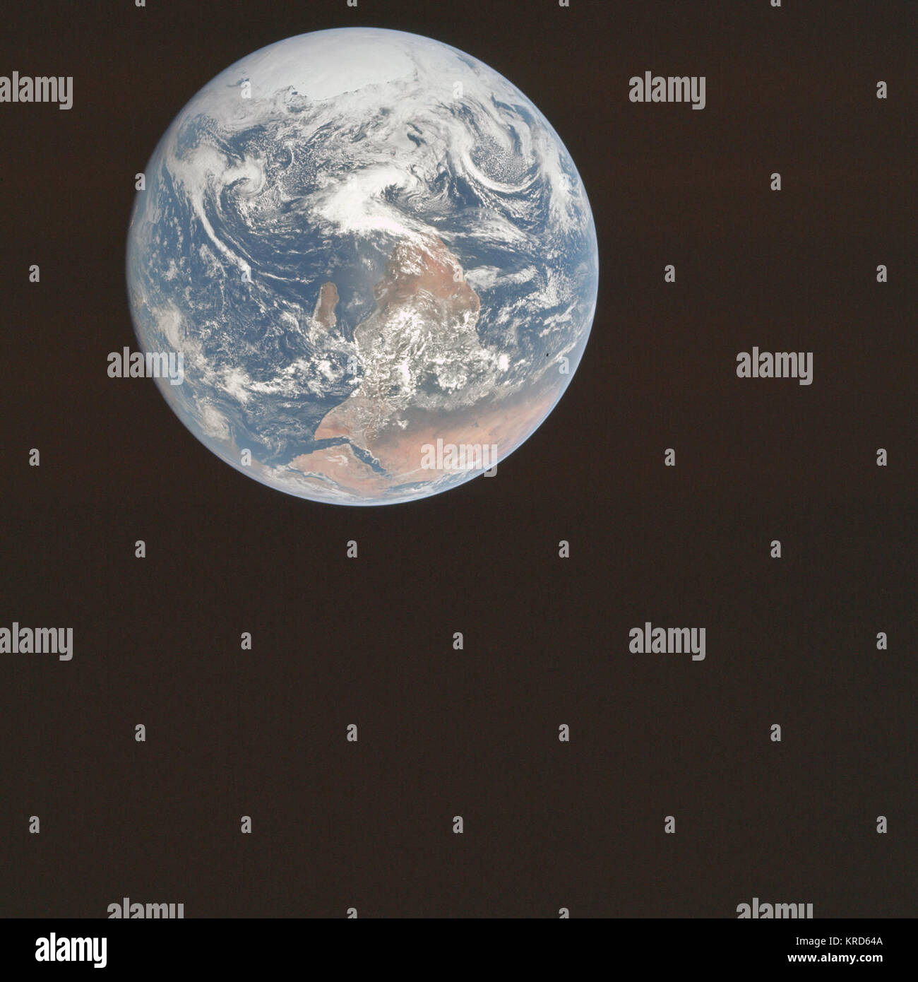 Apollo 17 Blue Marble original orientation (AS17-148-22727 Stock Photo ...