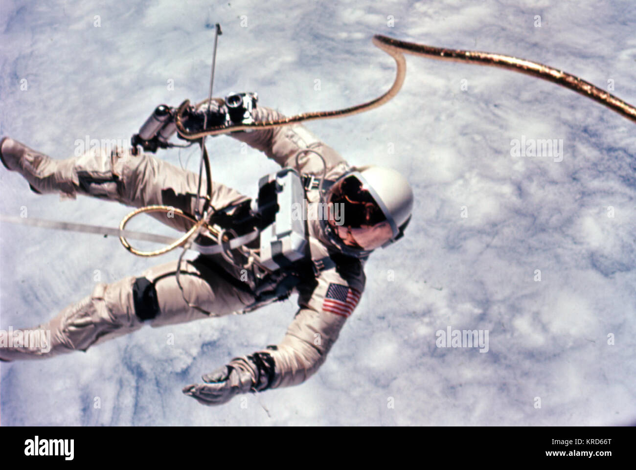 Astronaut Edward White first American spacewalk Gemini 4 Stock Photo ...