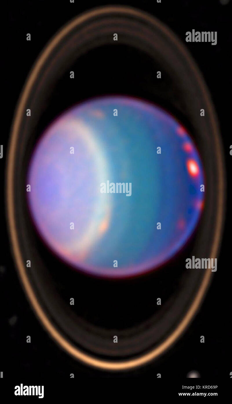Infared Uranus from Hubble Stock Photo - Alamy