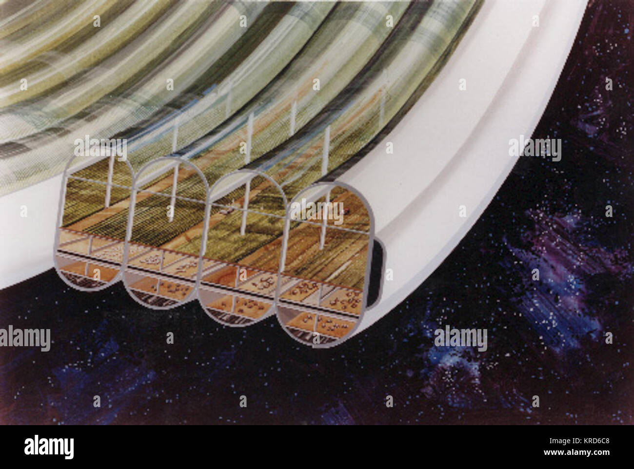 Bernal Sphere agricultural module Stock Photo - Alamy