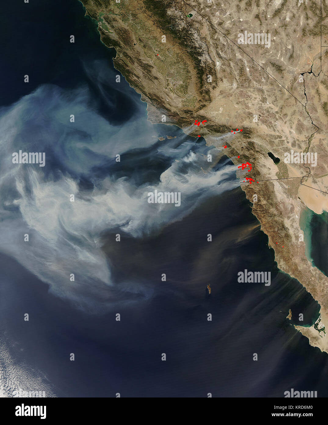 California Wildfires October 23 2007 Stock Photo - Alamy