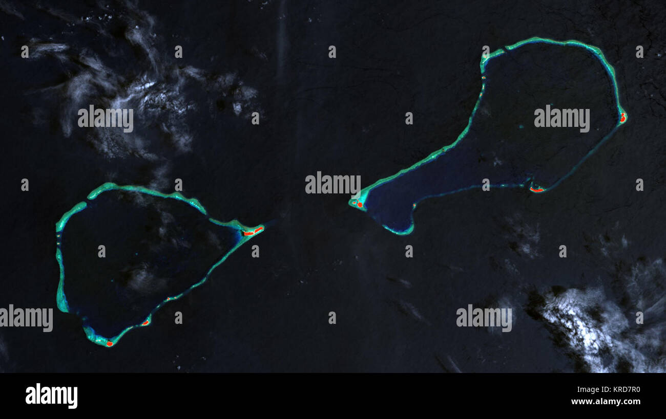 Hall Islands Landsat Stock Photo - Alamy