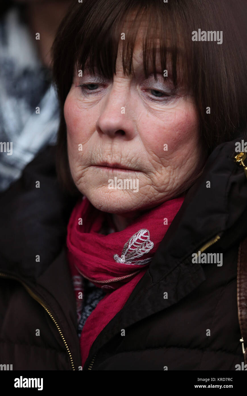 Clodagh Hawe's mother Mary Coll outside Cavan Court House following the ...