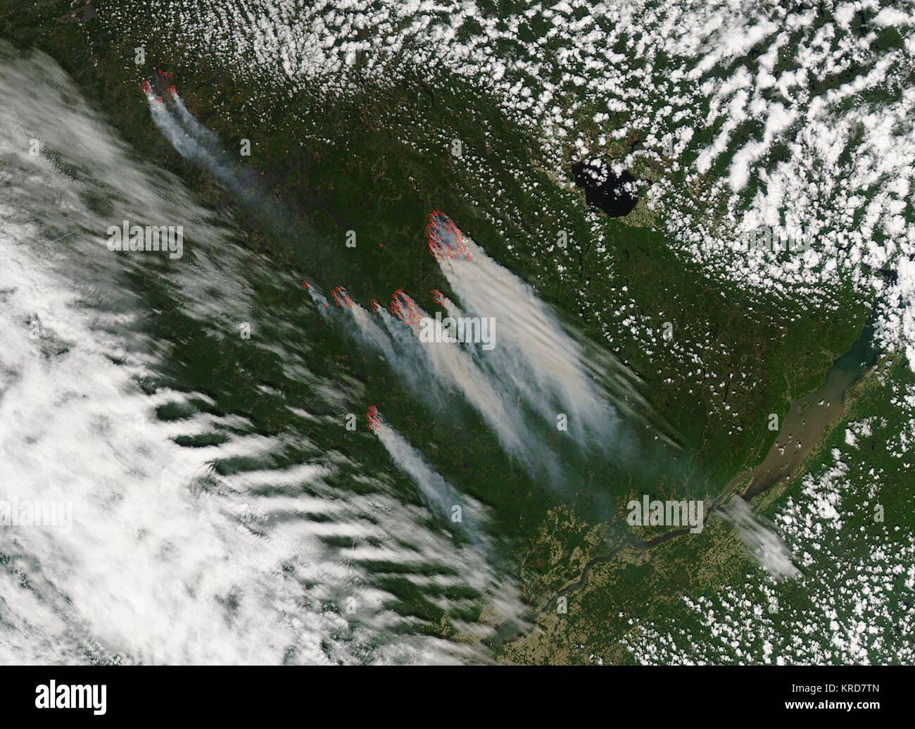 Fires in Quebec, Canada May 2010 Stock Photo - Alamy