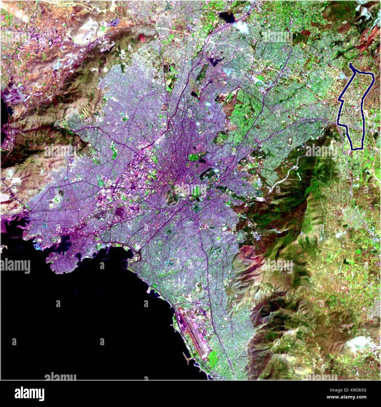 Gerakas Nasa Photo Map b Stock Photo - Alamy