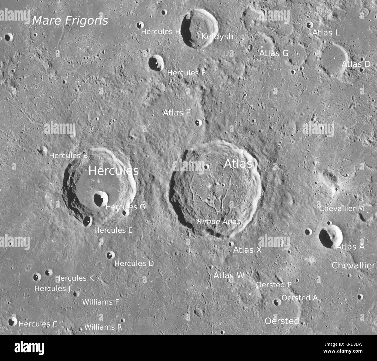 Hercules Atlas - LROC - WAC Stock Photo - Alamy