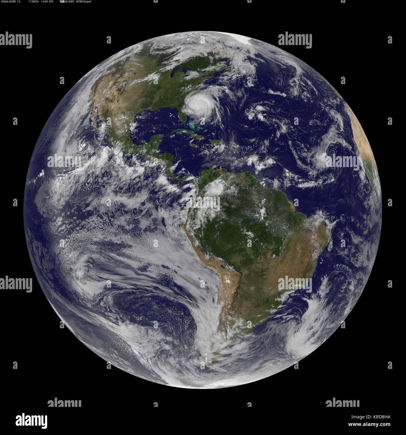Hurricane Irene full earth view NASA Stock Photo - Alamy