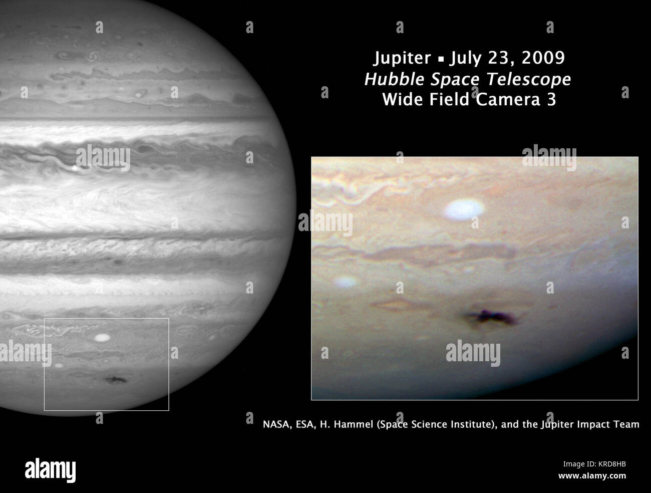Hubble - Jupiter impact Stock Photo - Alamy
