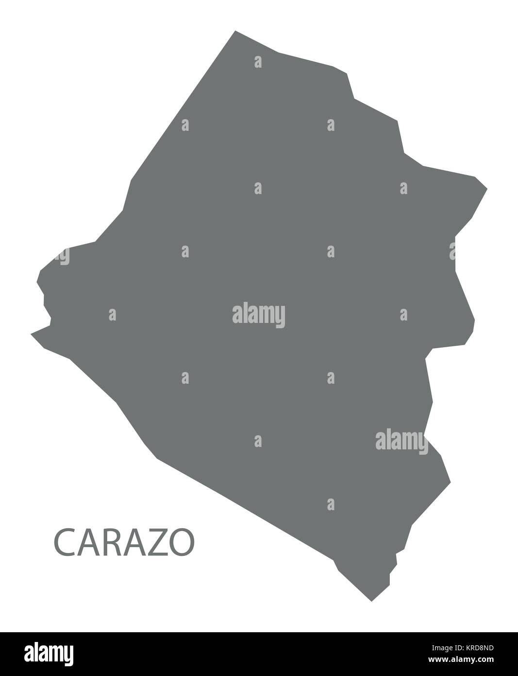 Carazo map of Nicaragua grey illustration silhouette shape Stock Vector ...