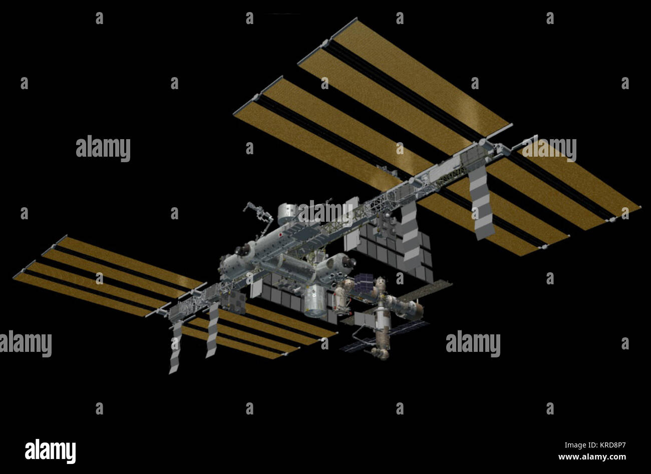 ISS post-Nauka installation (3D rendering Stock Photo - Alamy