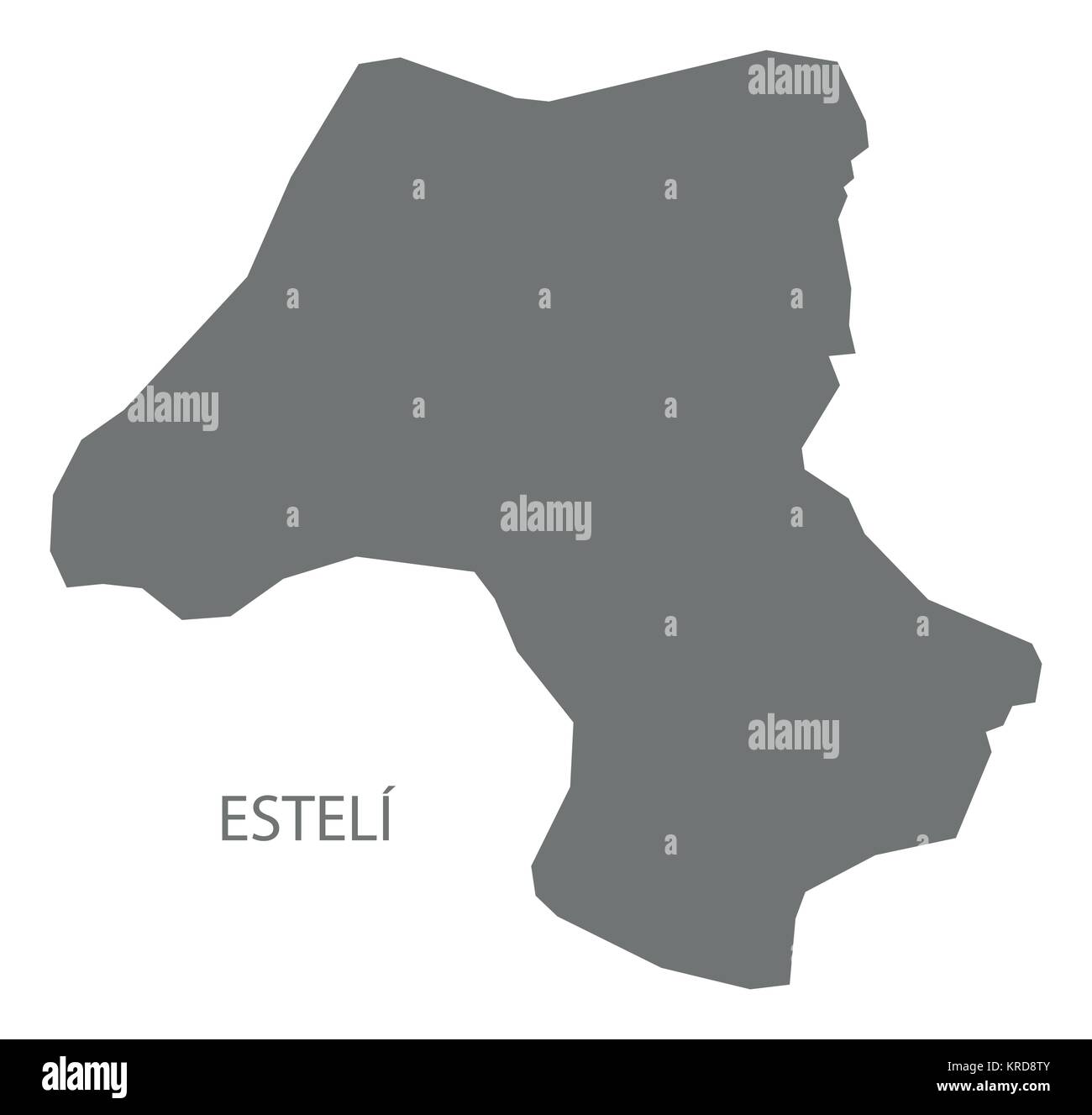 Esteli map of Nicaragua grey illustration silhouette shape Stock Vector ...