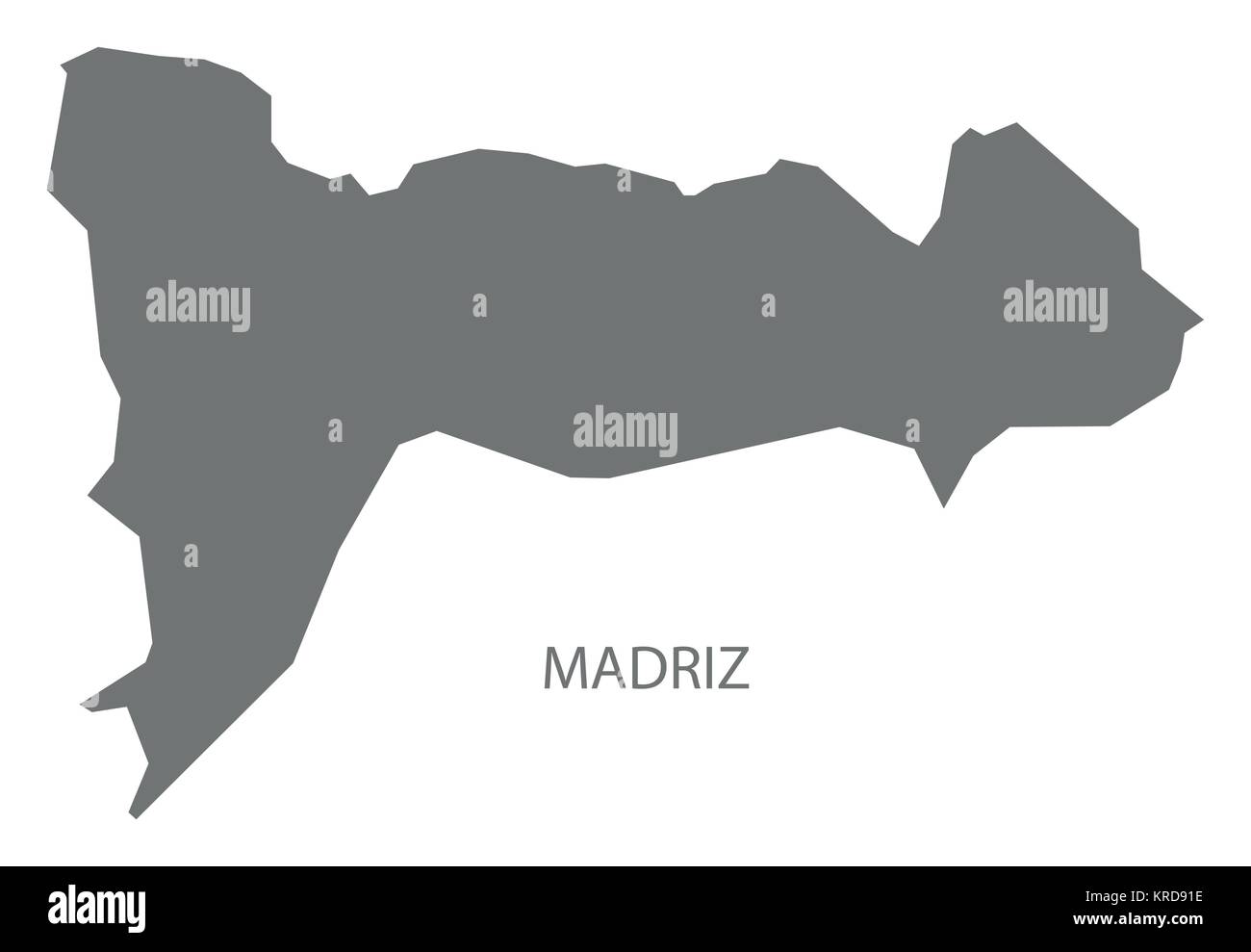 Madriz map of Nicaragua grey illustration silhouette shape Stock Vector ...