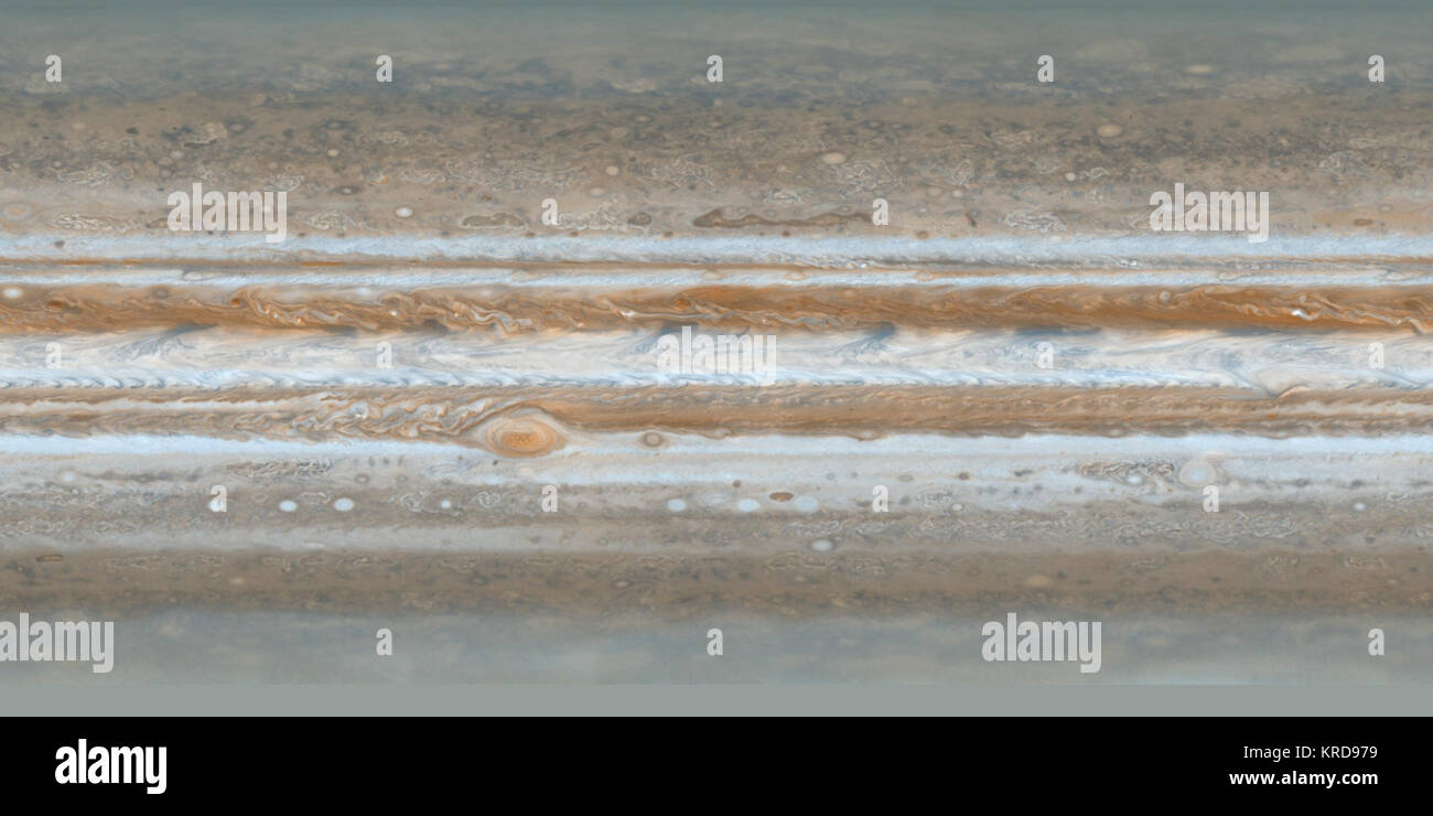 Jupiter Cylindrical Map - Dec 2000 PIA07782 Stock Photo - Alamy