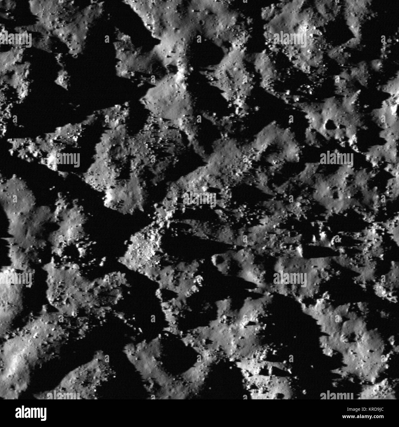 LRO NAC Chaotic crater floor in Tycho crater Stock Photo - Alamy