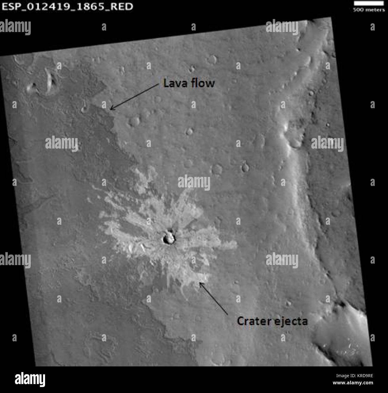 Lava flow and crater ejecta Stock Photo - Alamy
