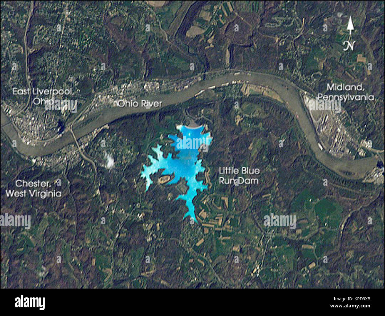 Little Blue Run Dam Stock Photo - Alamy