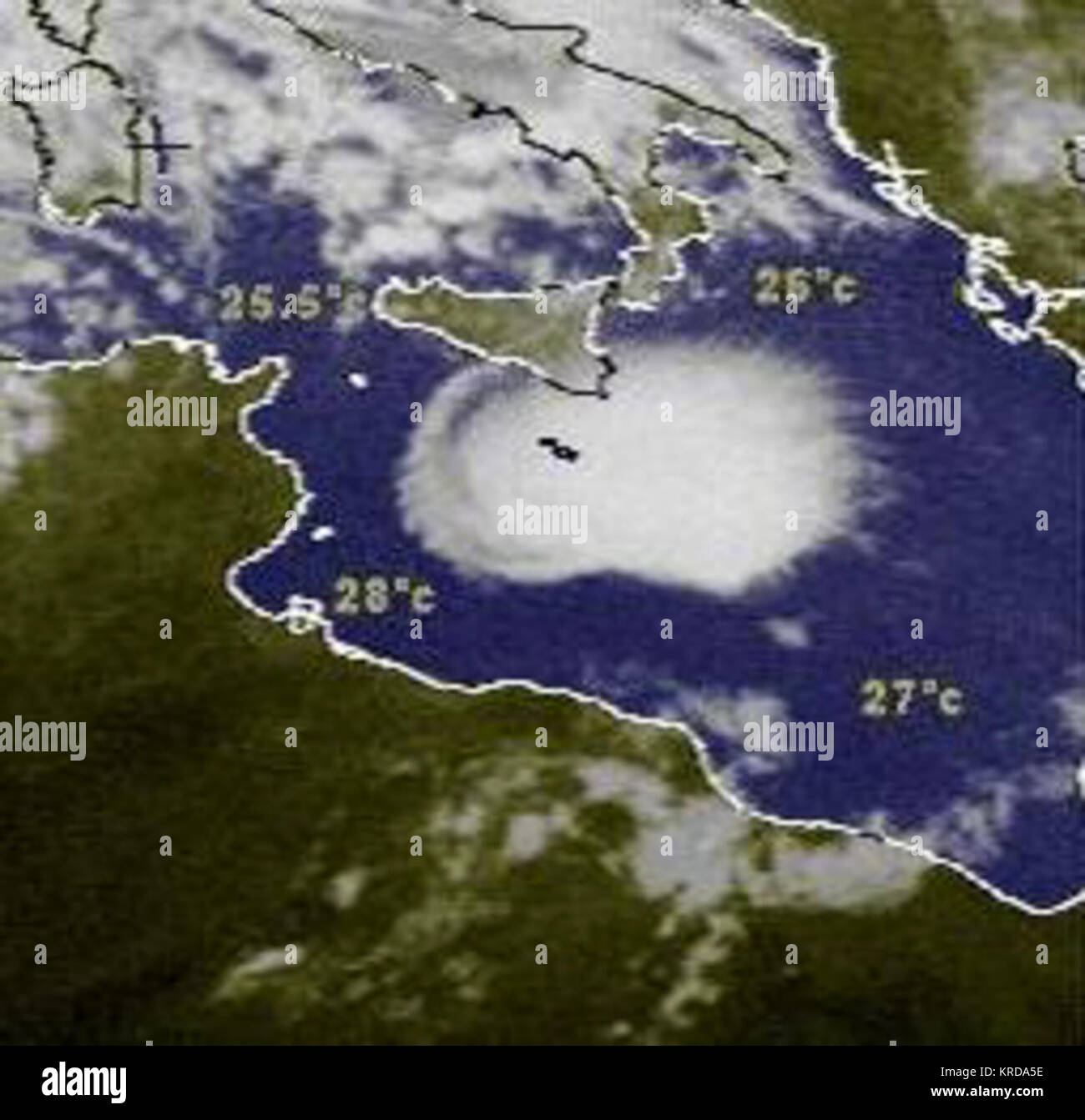 Mediterranean tropical storm 2003 Stock Photo - Alamy