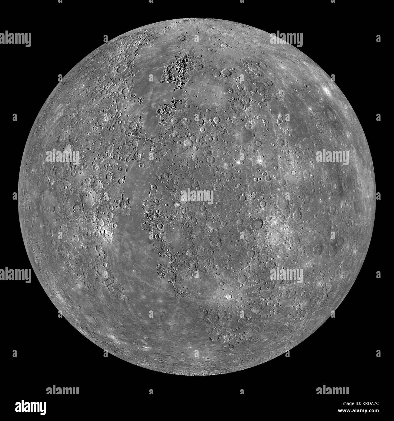 Mercury Globe-MESSENGER mosaic centered at 0degN-0degE Stock Photo - Alamy