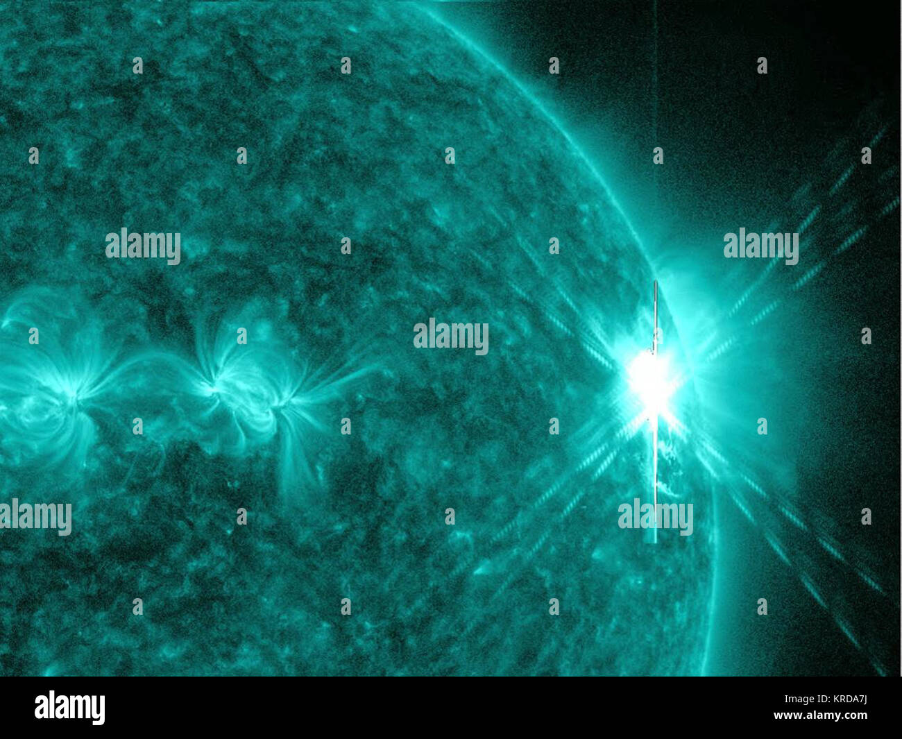 Massive X-Class Solar Flare Stock Photo - Alamy