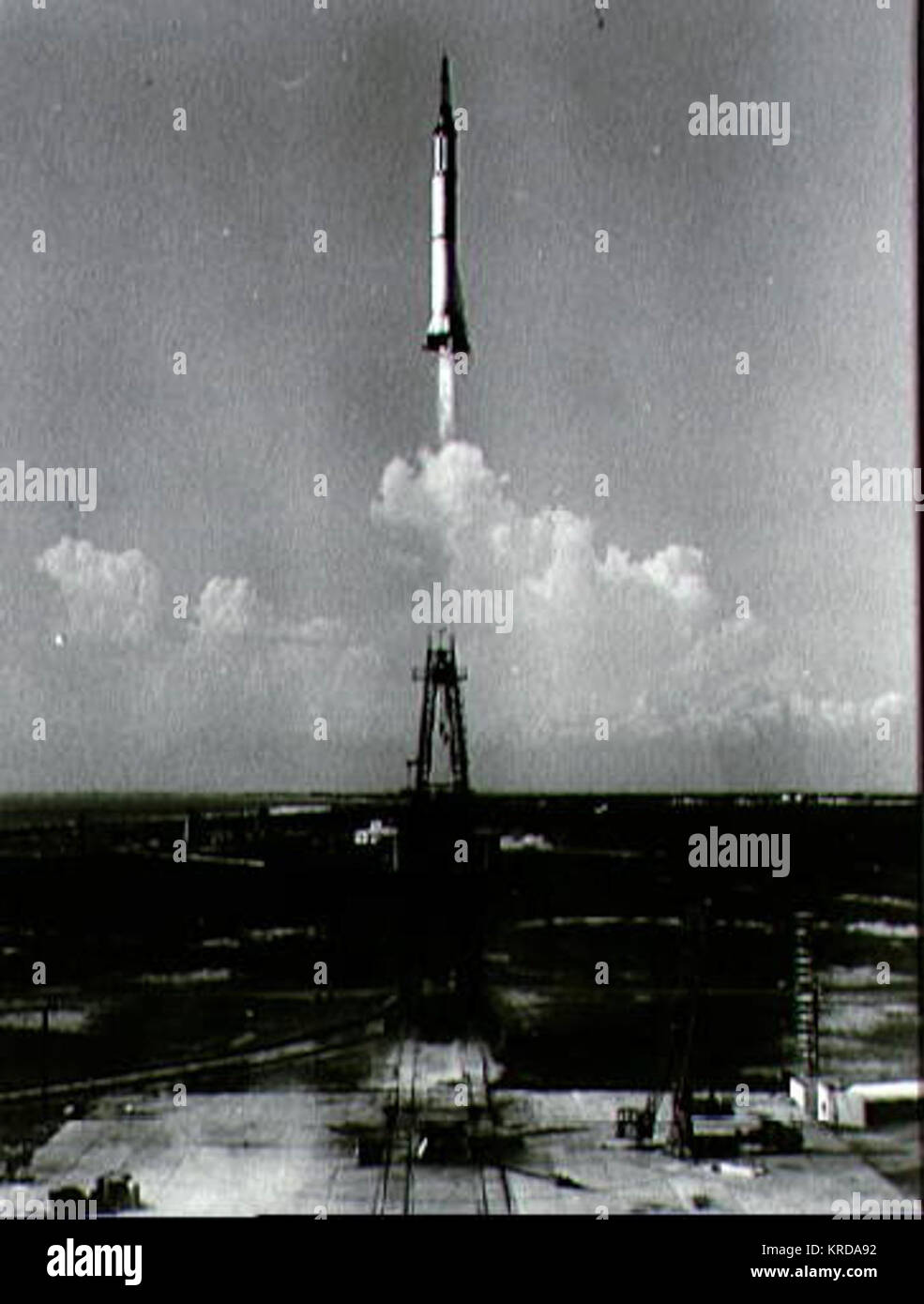 Mercury-Redstone 3 Launch 61-MR3-74 Stock Photo - Alamy