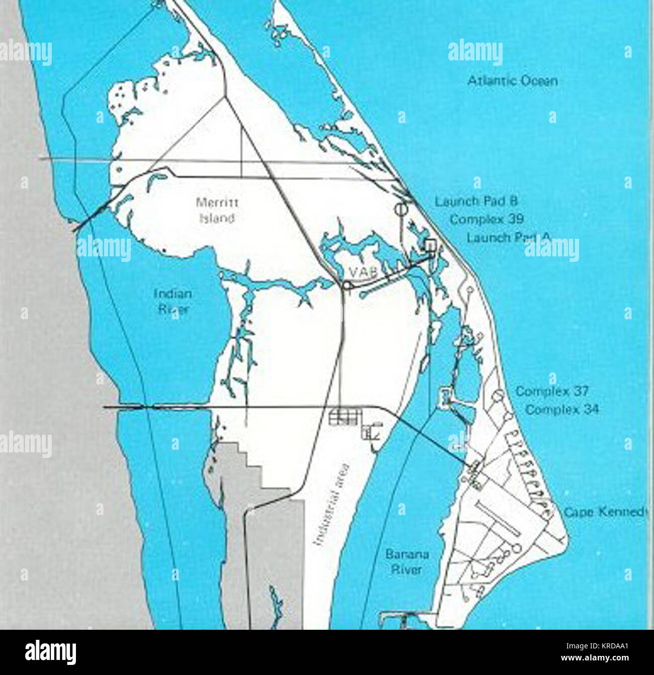 Merritt Island Map Stock Photo - Alamy