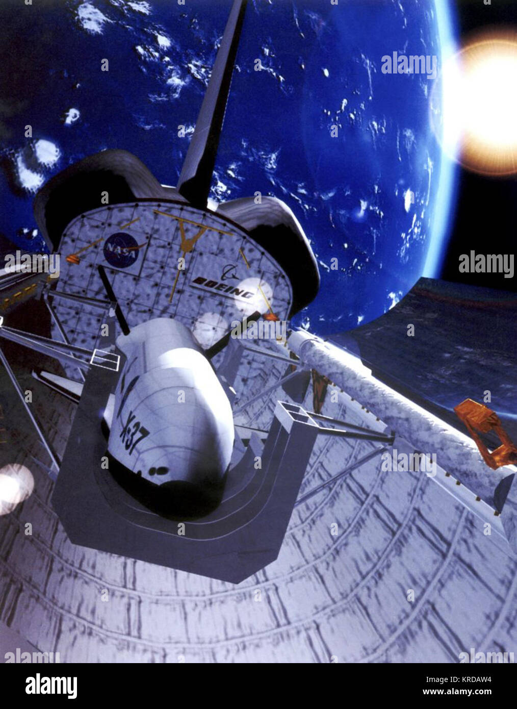 NASA X37 EC99-45145-1 Stock Photo - Alamy