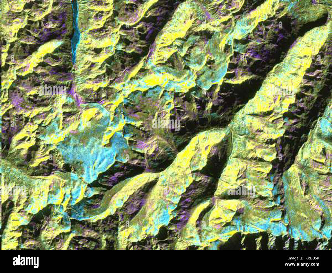 Oetztal-space-radar NASA PIA01760 md Stock Photo - Alamy