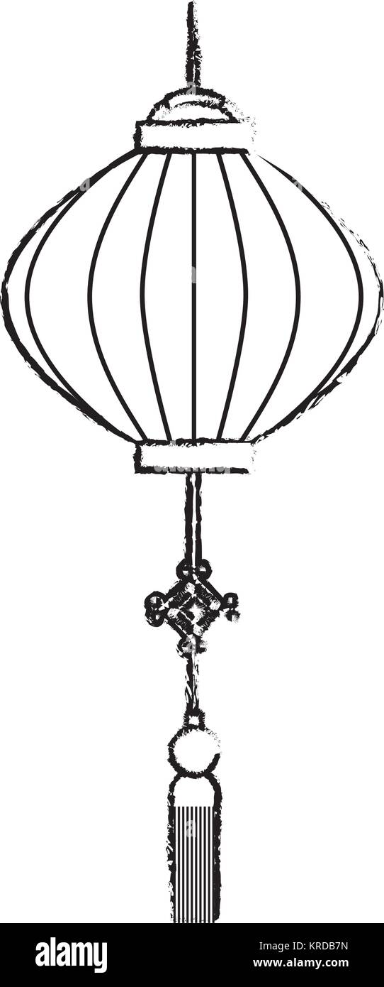 Hanging chinese lamp Black and White Stock Photos & Images - Alamy