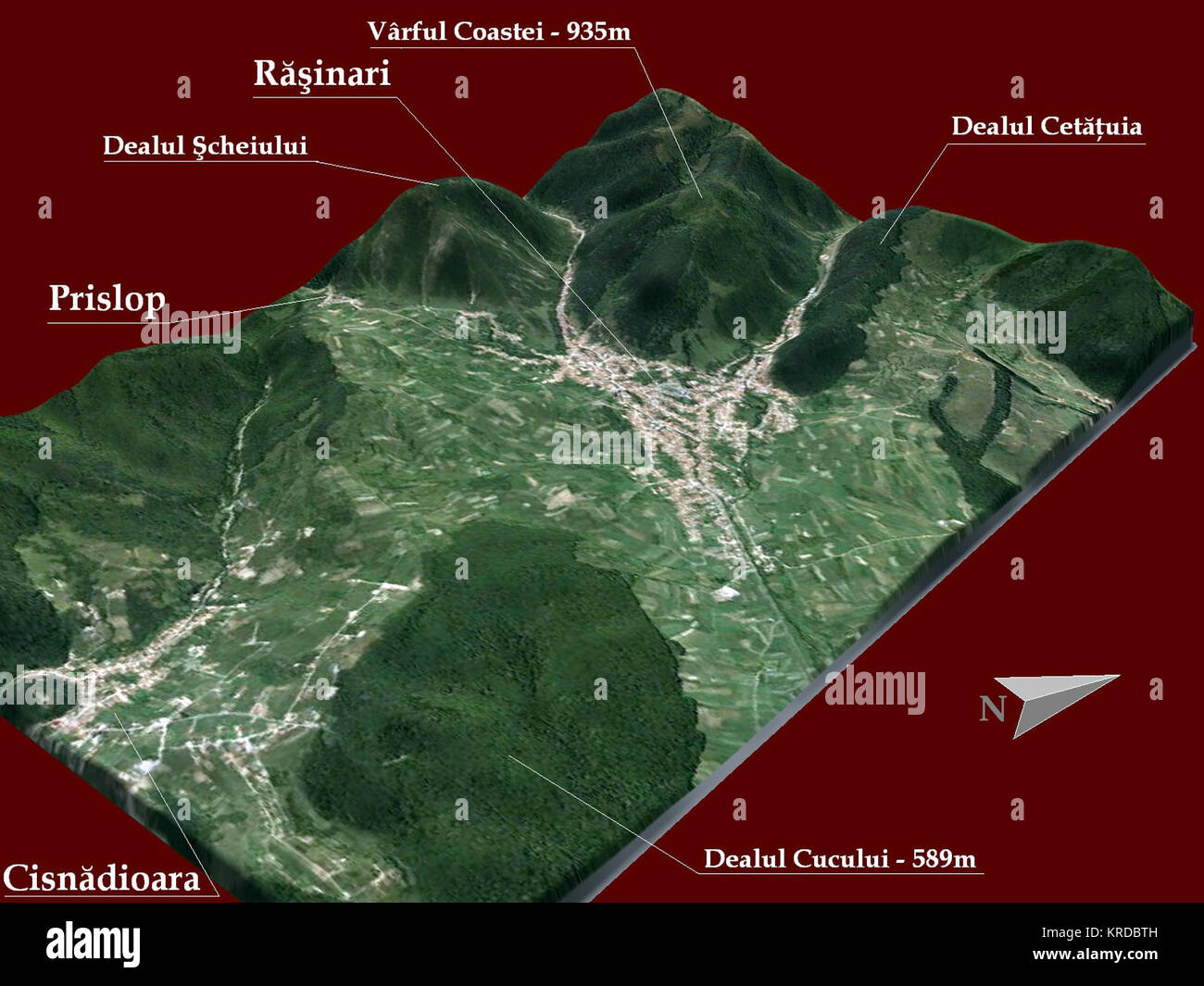 Prelucrare 3D pentru Rasinari, Sibiu Stock Photo - Alamy