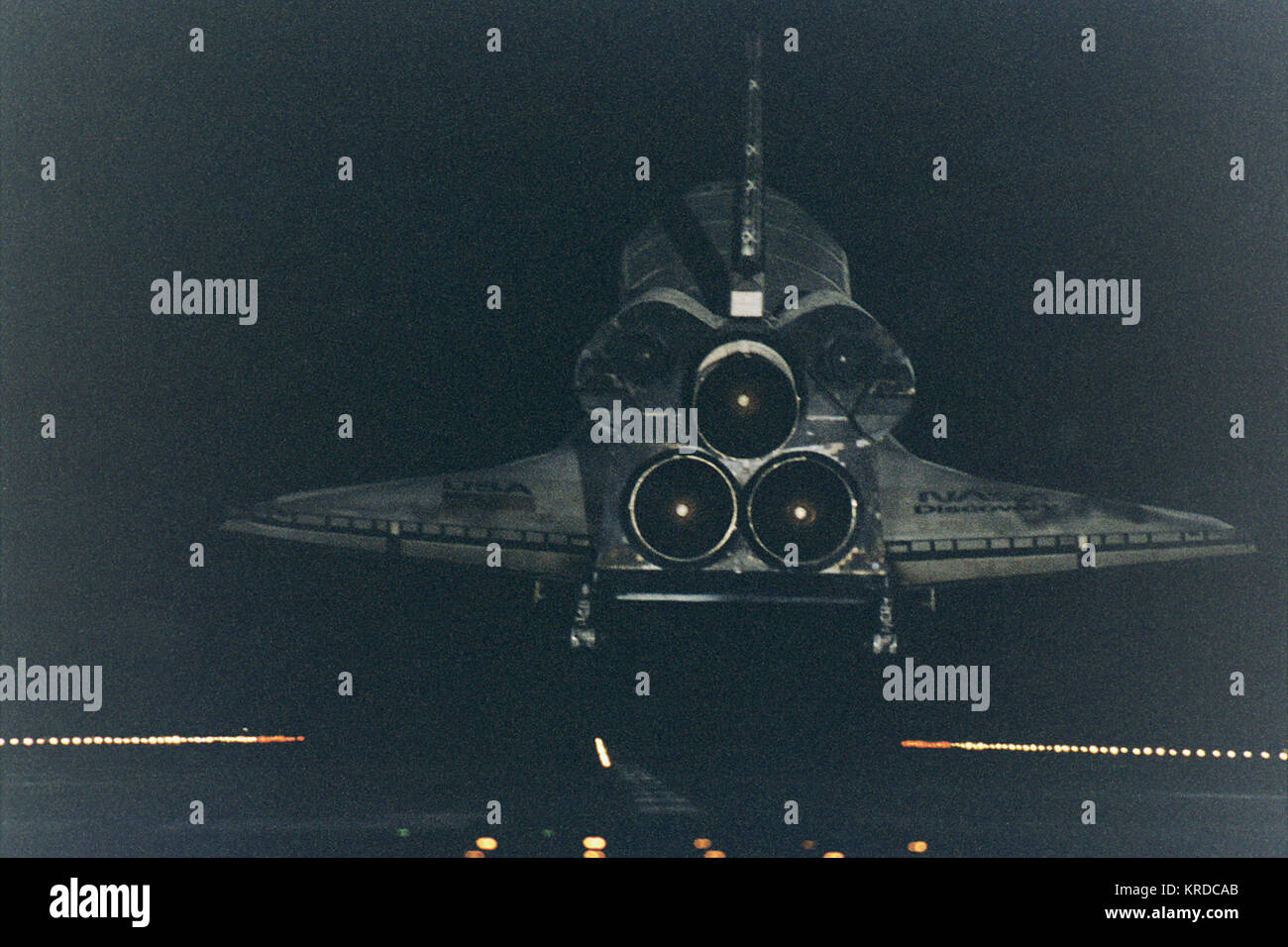 STS-82 Discovery night landing KSC-97PC-0353 Stock Photo - Alamy