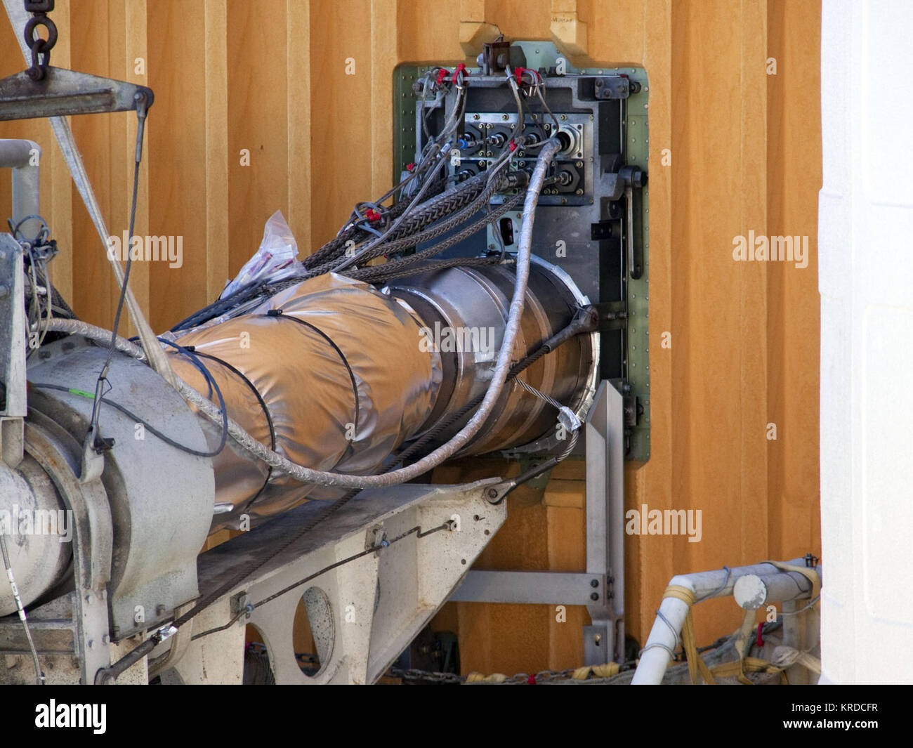 STS-133 hydrogen vent line Stock Photo - Alamy