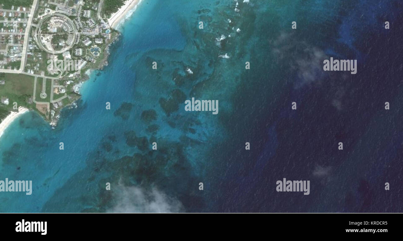 Satellite View of the Foul Bay Channel Stock Photo - Alamy