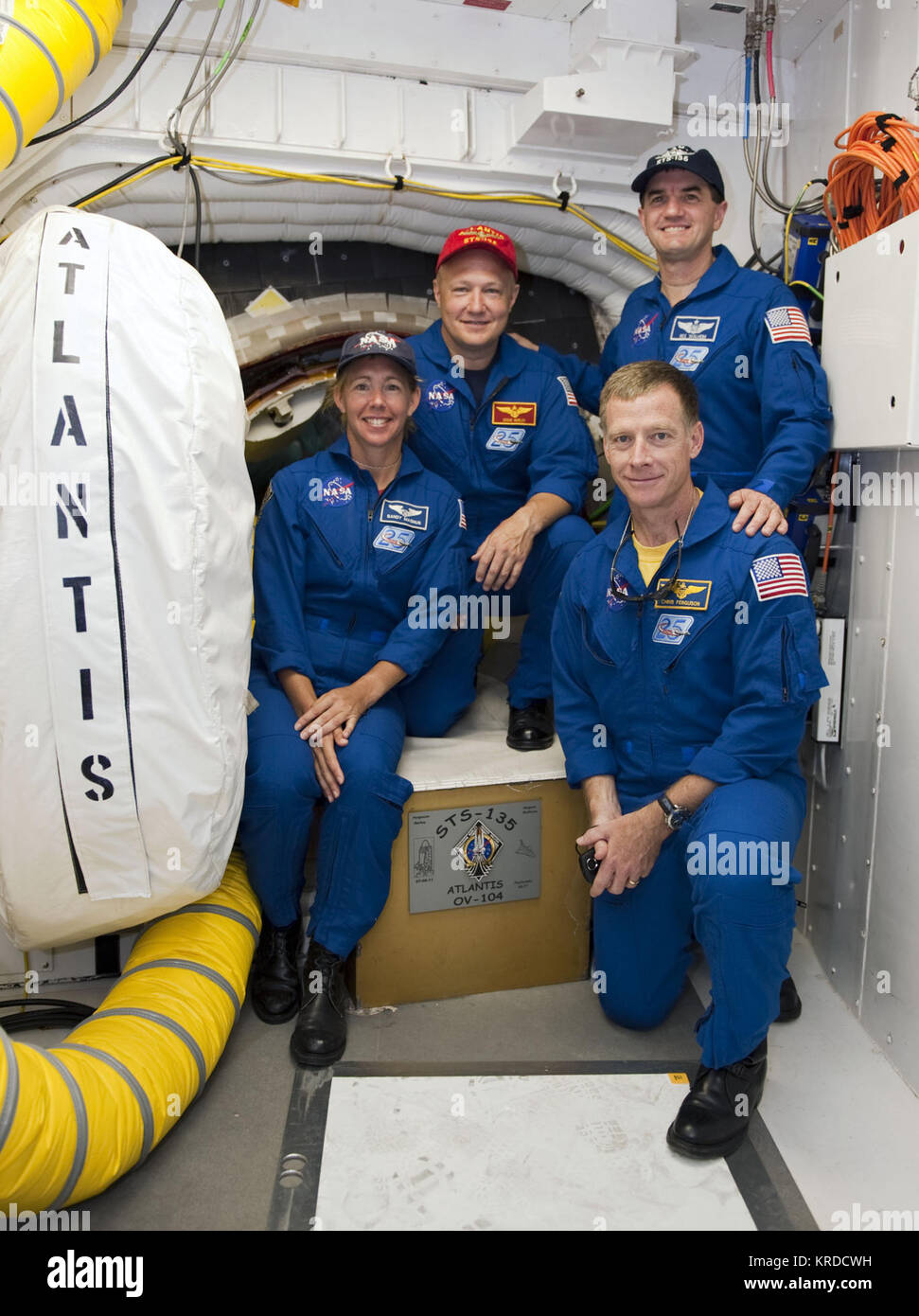 STS-135 crew in the White Room Stock Photo - Alamy