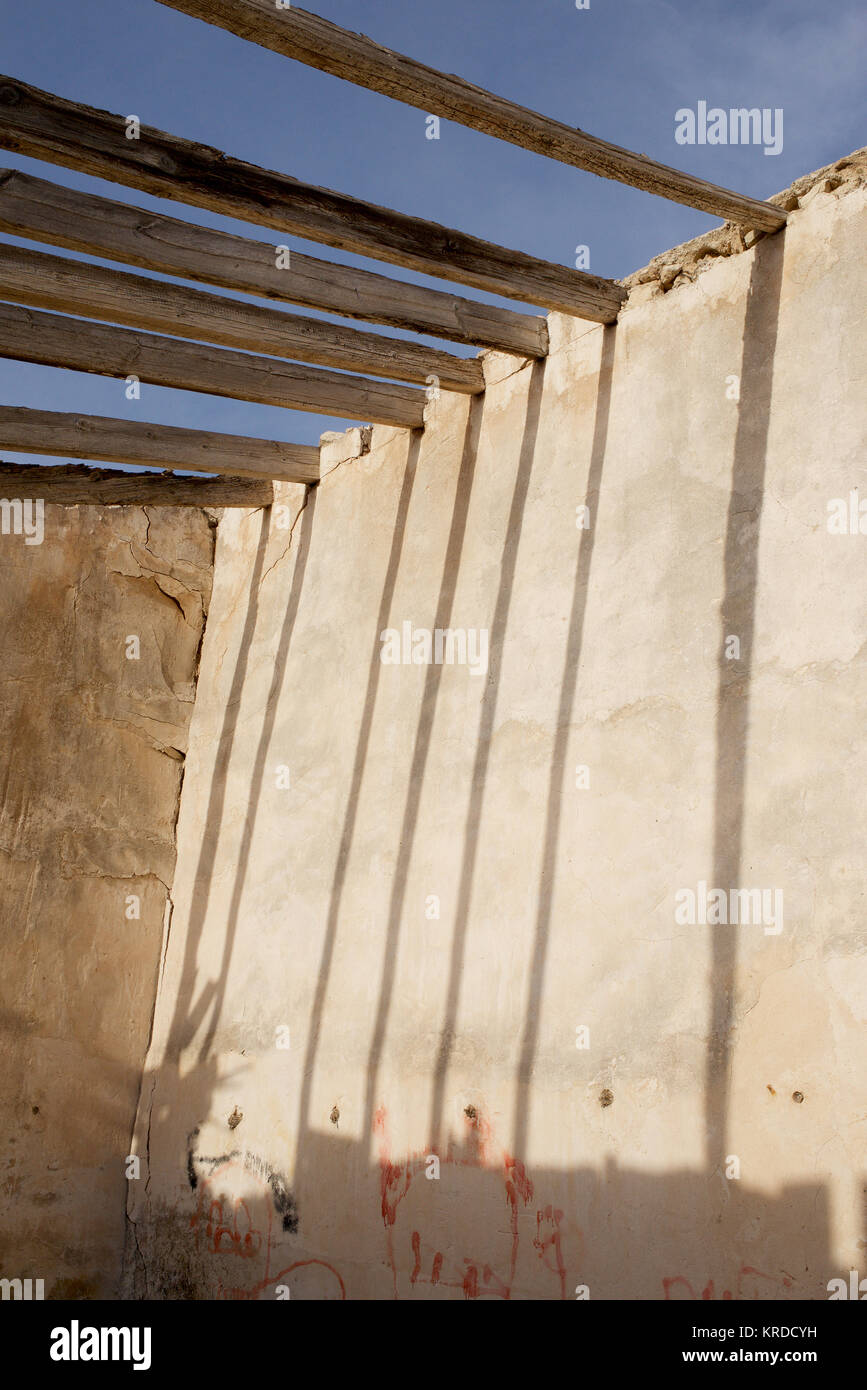 Detail of a wall showing texture, sunlight and shadows Stock Photo - Alamy