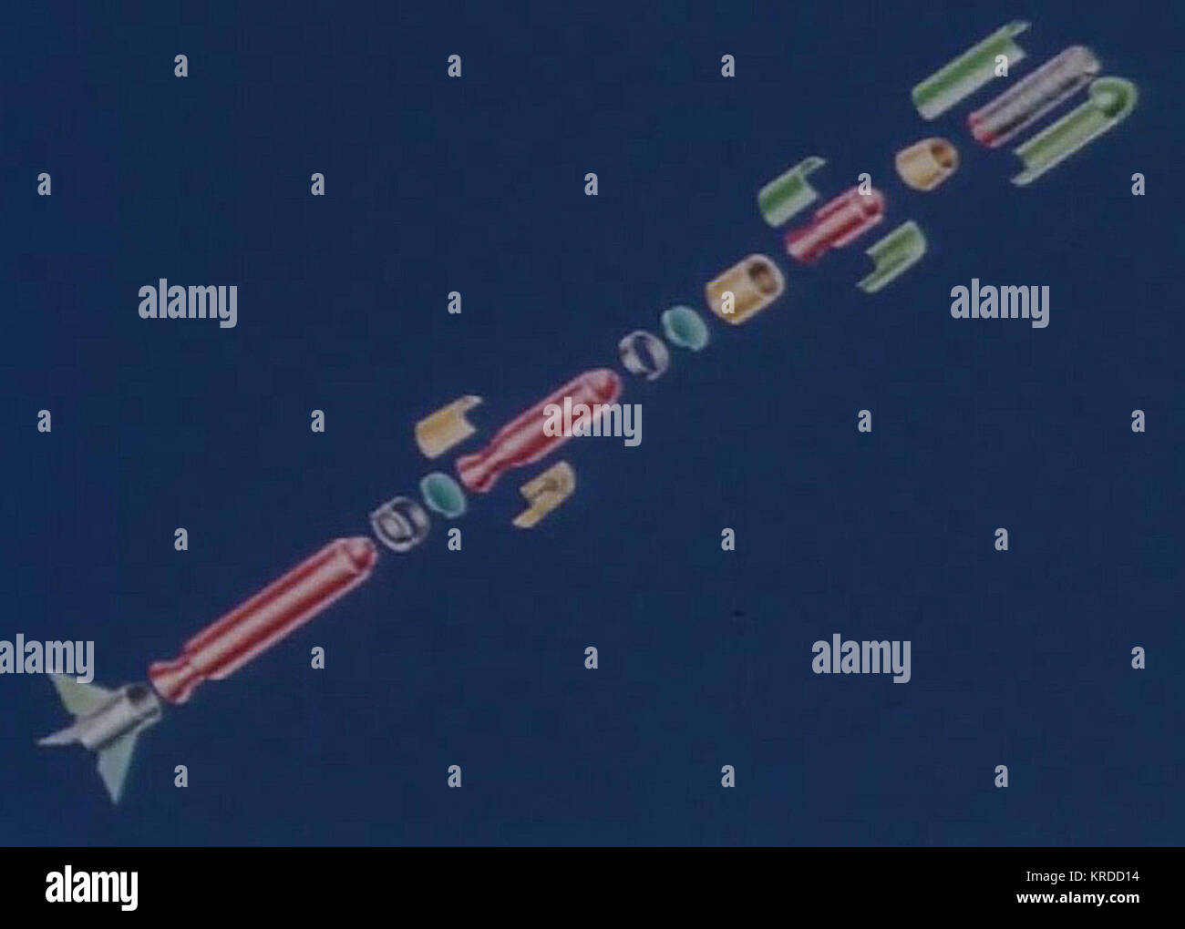 Scout rocket scheme color still Stock Photo - Alamy