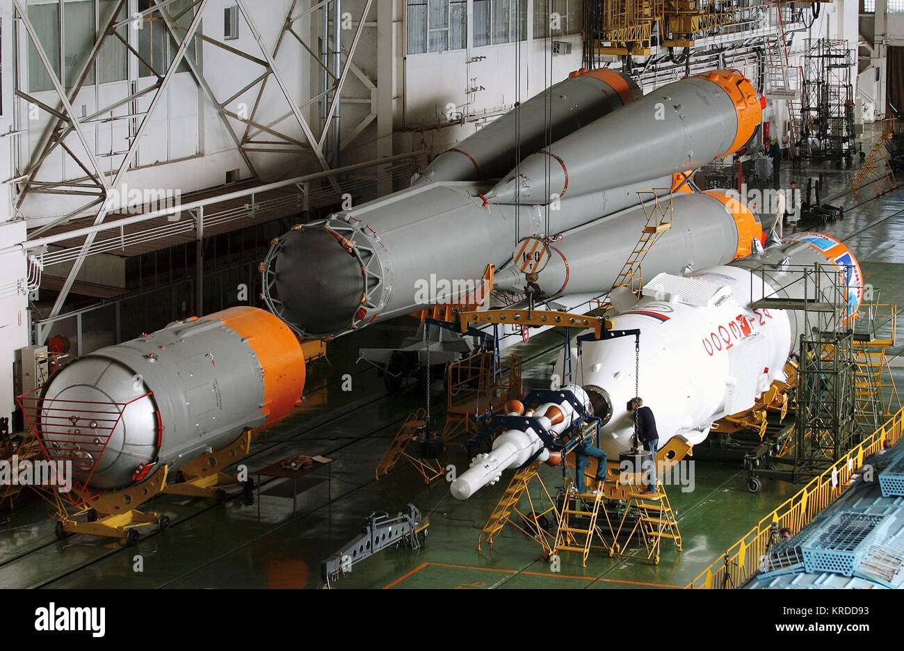 Soyuz rocket assembly Stock Photo - Alamy